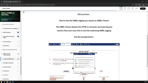 Inline XBRL Web-based Training - Self-paced Online | Call/Text 585-510-3890