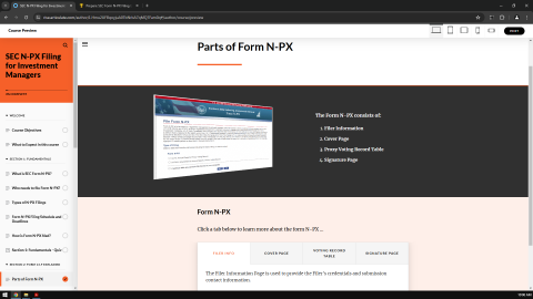 SEC Form N-PX Web-based Training - Self-paced Online | Call/Text 585-510-3890
